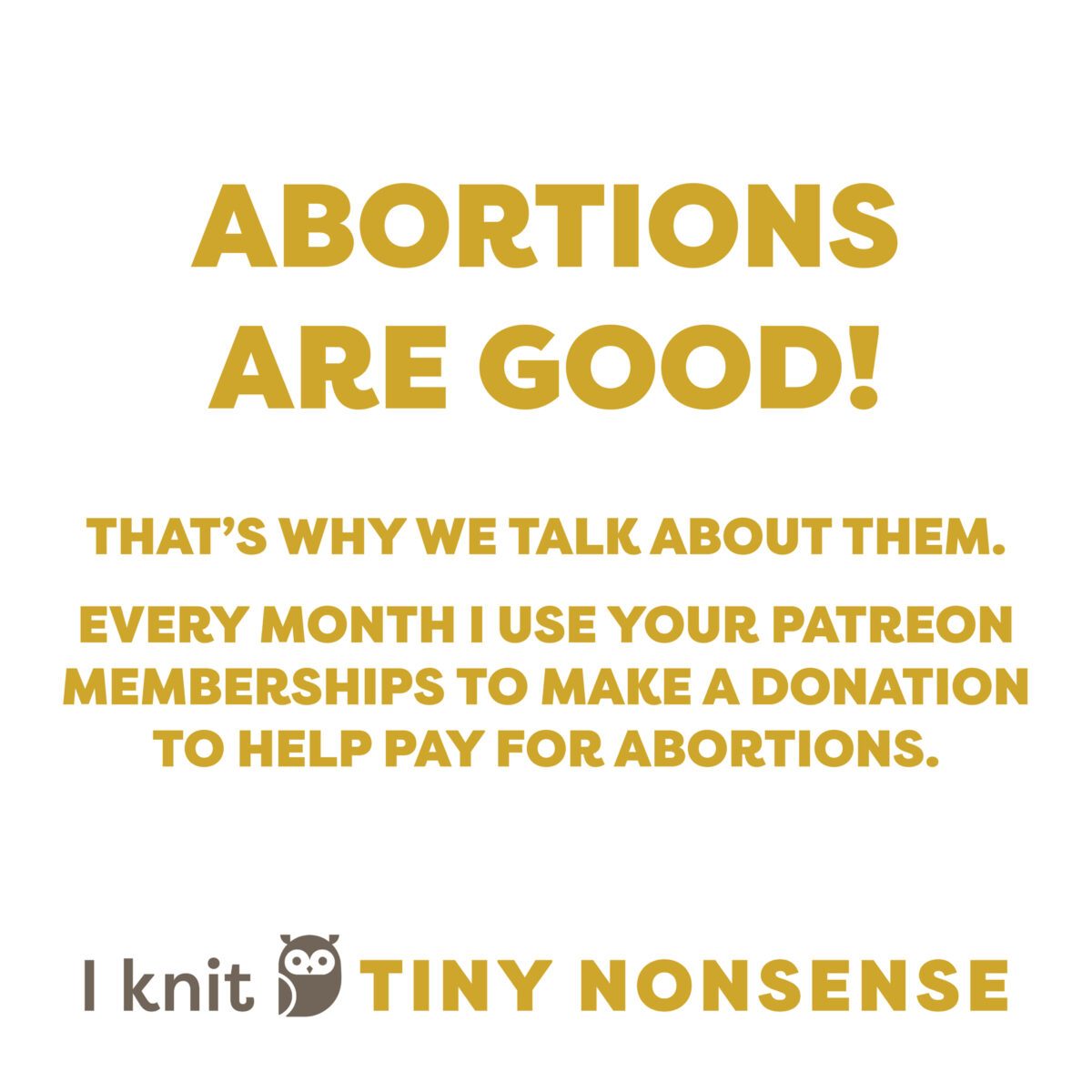 Monthly reminder – Tiny Nonsense