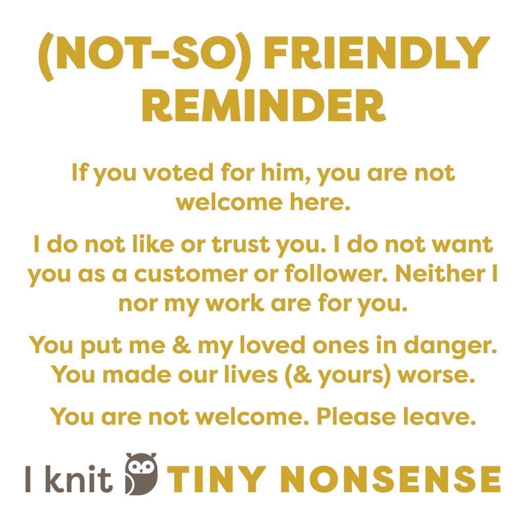 Not-so Friendly Reminder – Tiny Nonsense